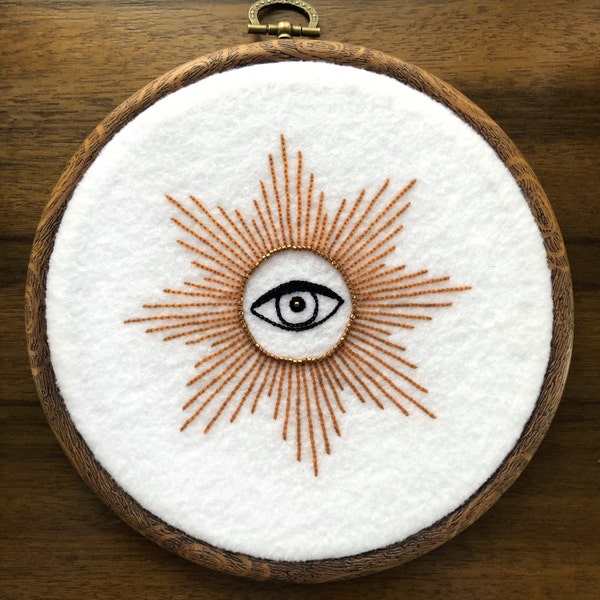 Digital PDF Pattern - Star Eye Hand Embroidery Pattern (PDF Modern Hand ...