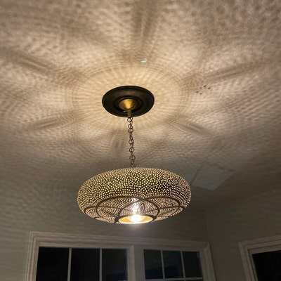 Modern Night Light Moroccan Pendant Light, Brass Copper Lamp Shades - Etsy