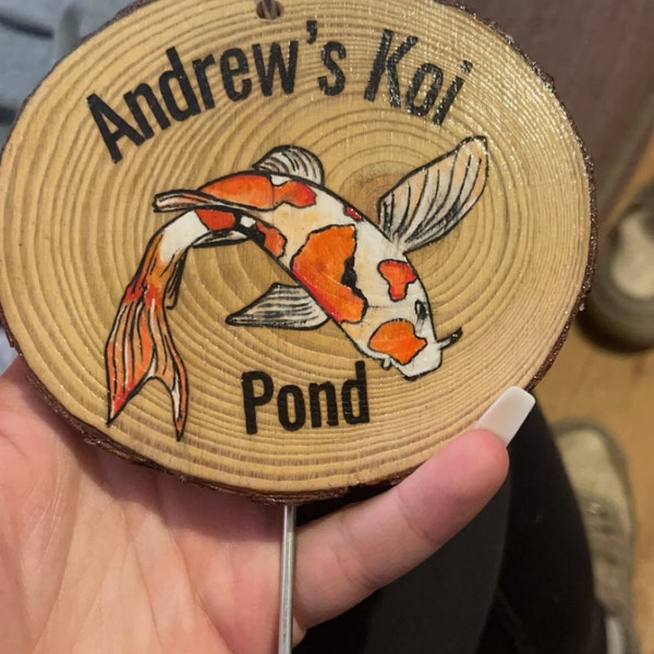 Wildlife Custom Pond Sign/plaque Laser Engraved/ Hand Painted- Pond ...