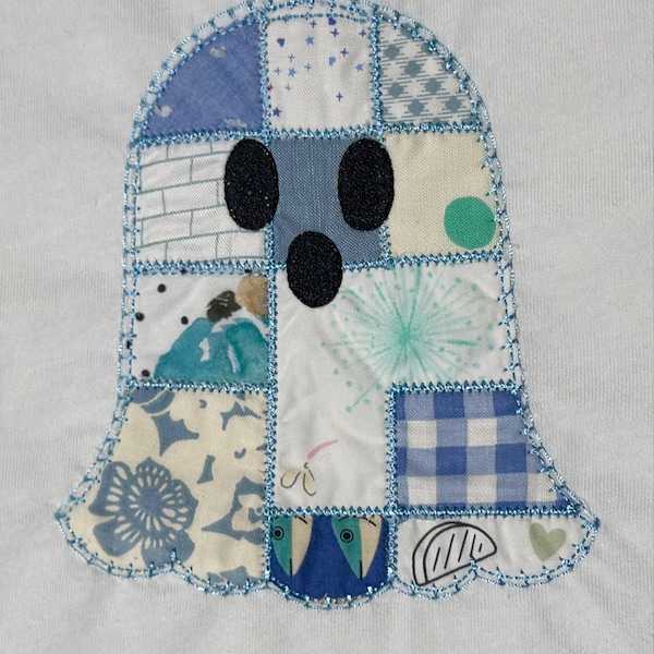 Patchwork Ghost Applique Embroidery Design: Halloween Quilt Pattern ...