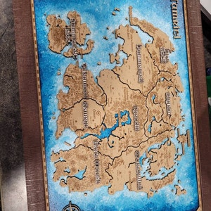 Zelda Hyrule Map, Gift for Him, Zelda Map, Hyrule, Map Breath of the ...