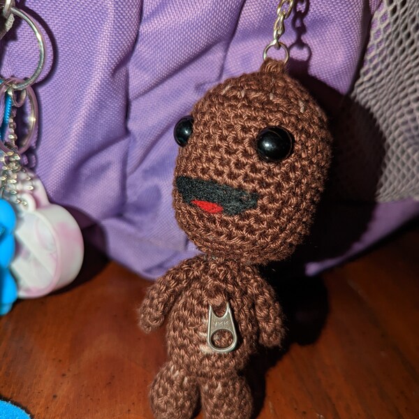 Mini Voodoo Style Doll Crochet Amigurumi Keychain, Backpack Charm ...
