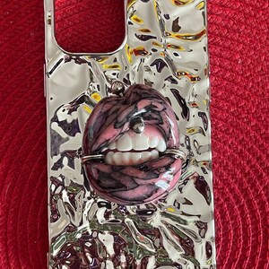 Realistic Mouth Pop Socket Crimson Lips Shimmer Pink Octopus - Etsy