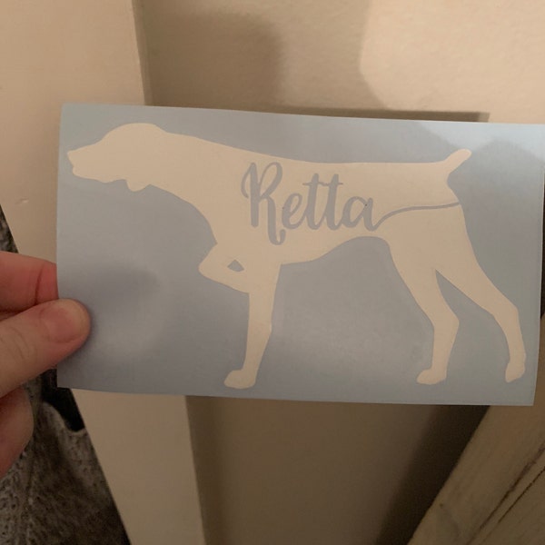German Shorthaired Pointer Vinyl Decal With Custom Name - GSP Decal ...