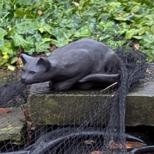 Nichols Brothers Small Crouching Cat Outdoor Concrete Garden Statue - Etsy