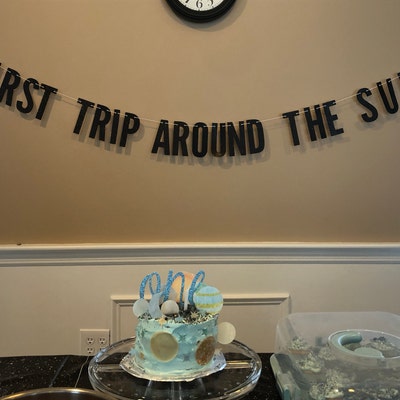 First Trip Around the Sun Banner Sun Moon Planet 1st Birthday - Etsy