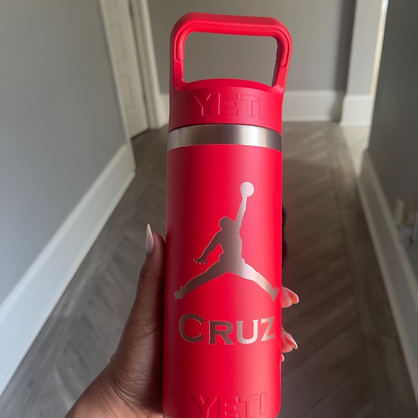 Yeti Rambler Color Matched Straw Top Water Bottles-customizable & Laser ...