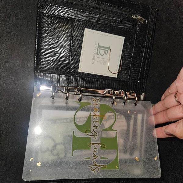 Laminated Vellum A6 Dashboard | Cash Envelope Binder Dashboard W Gold ...