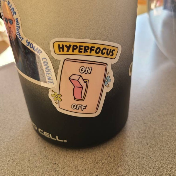 Hyper Focus on Switch Waterproof Sticker, Mental Health Stickers ...
