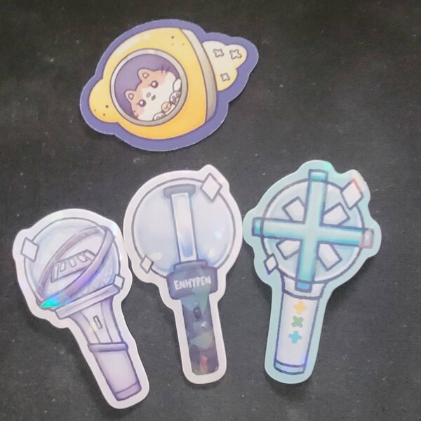 Buy KPOP Lightstick Holographic Vinyl Stickers A to T Online in India ...