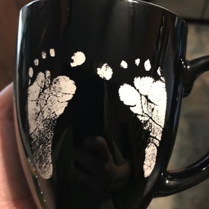 Personalized Foot Print Mug Foot Print Coffee Mug Actual | Etsy