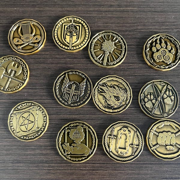 Inspiration Coin Tokens (antique Gold) for D&D, Dungeons and Dragons ...