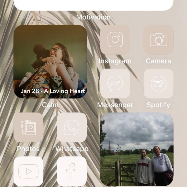 Neutral Beige Aesthetic Boho iPhone Ios 14 App Icons , Minimal App ...