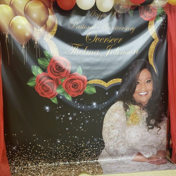 Custom Photo Backdrop Retirement Step Repeat 50th Birthday ...