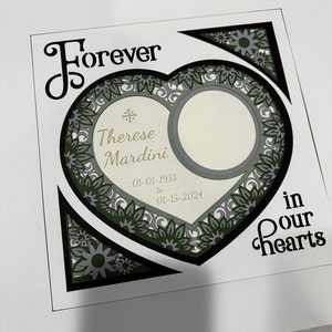 CUSTOMIZABLE 3D MEMORIAL Shadow Box Svg for Cricut for Silhouette - Etsy