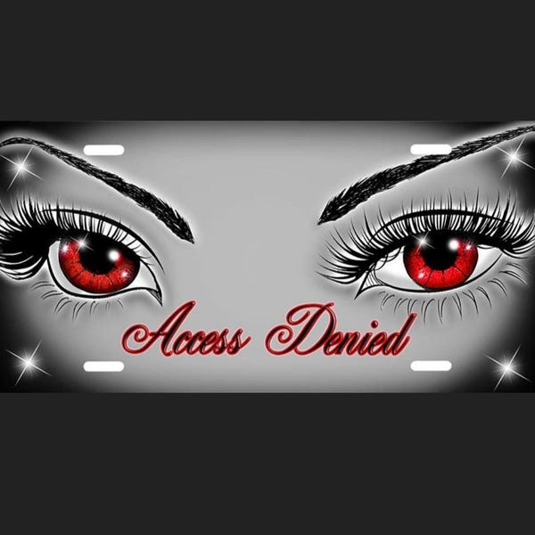 Eyes Personalized Front License Plate With Custom Background Options - Etsy