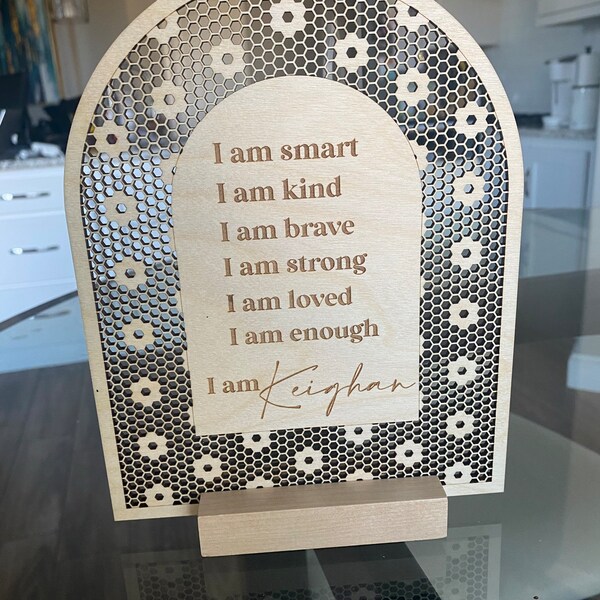 Personalized Self Affirmations Sign, Wooden Kids Sign, Kids Room Decor ...