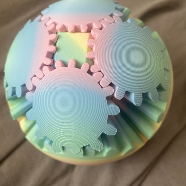 Unique 3D Printed Gear Ball Fidget Toy – Perfect Stress Reliever & Desk ...