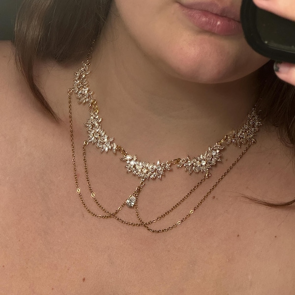 Edgy Gold Sword Choker Necklace, Elegant Medieval Tudor Cross Choker ...