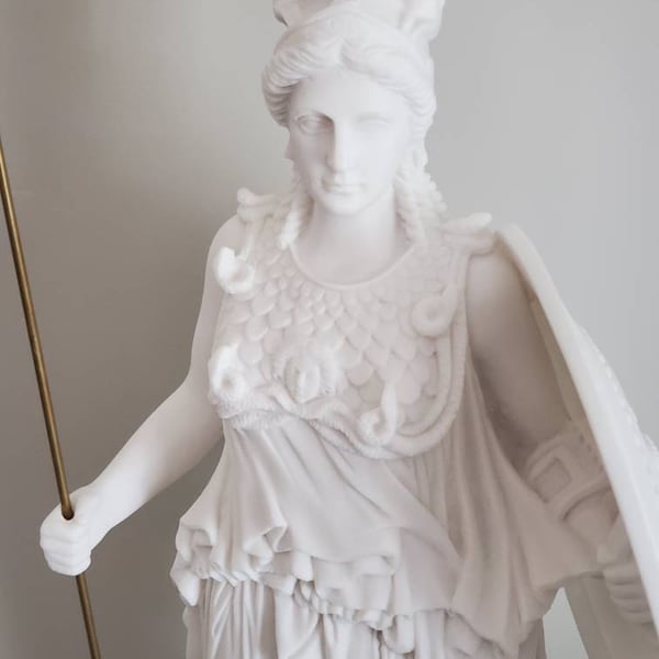 Athena Minerva Greek Roman Goddess Cast Marble Large Sculpture Statue ...