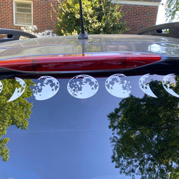 Moon Cycle Car Decal, Lunar Cycle, Astronomy Decal, Moon Sticker ...
