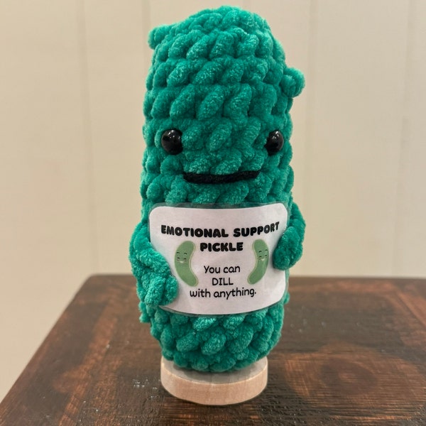 Crochet PATTERN - No-sew Emotional Support Pickle - Etsy