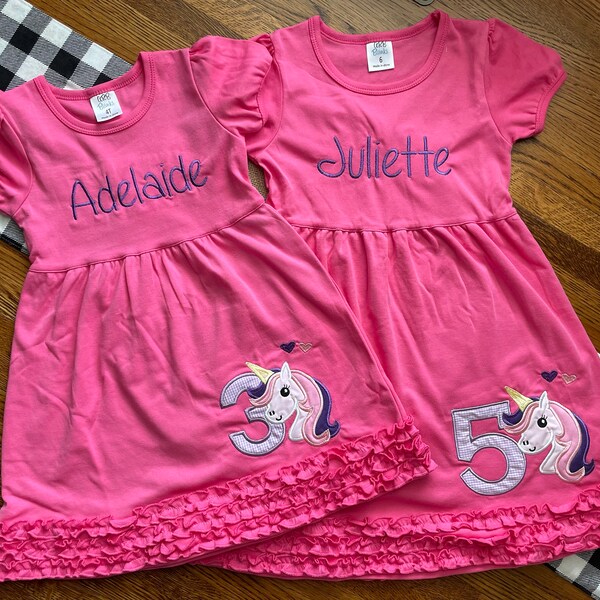 3rd Birthday Machine Embroidery Applique Design, Unicorn Applique, Cute ...