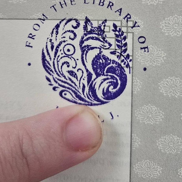 Custom Book Stamper Rose Library Stamp Vintage Rose Stem Ex Libris ...