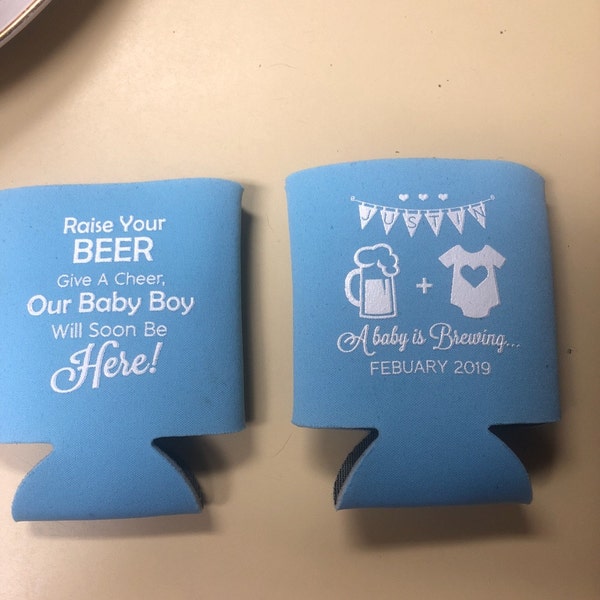 A Baby is Brewing, Imprinted Baby Shower Favors, Baby Announcement ...
