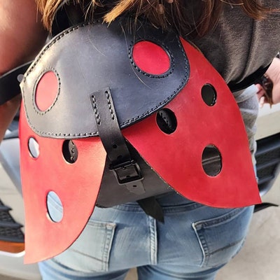Leather Backpack Pattern PDF the Ladybug by Leatherhubpatterns - Etsy