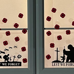 Remembrance Day Sticker Lest We Forget Vinyl Decal Window Soldier Horse ...