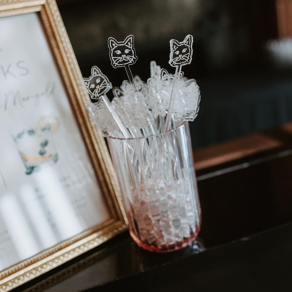 Wedding Logo Drink Stirrers | Personalized Wedding Decor | Gold Swizzle ...