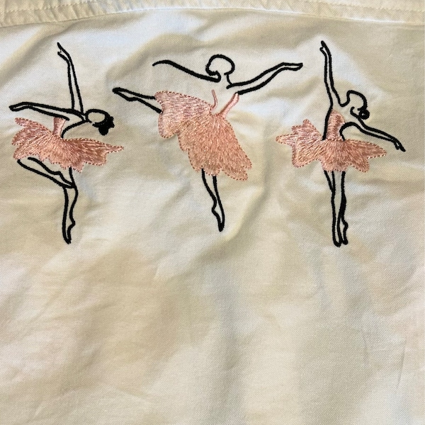 Ballerina Embroidery Design - Etsy