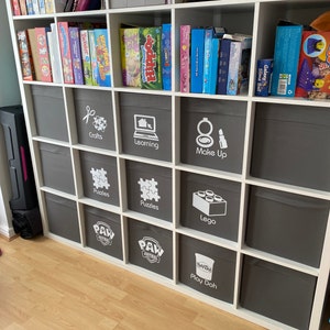 Toy Storage Decals Toy Labels Toy Box Stickers | Etsy
