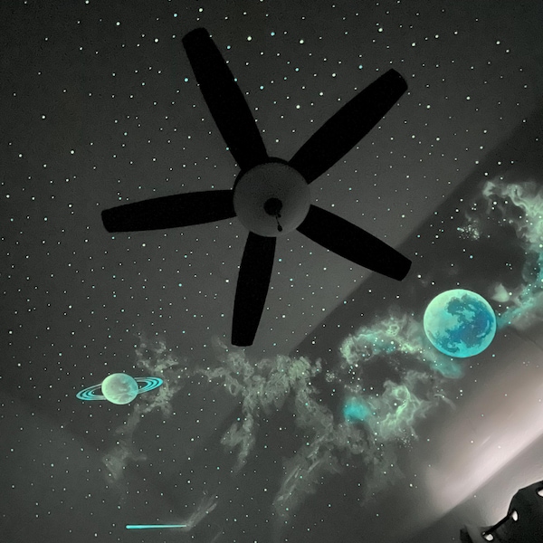 Glow in the Dark Bed Canopy | Star Canopy With Glowing Lights ...