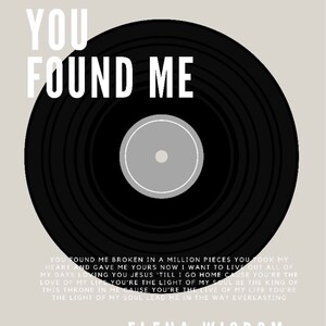 Record Lyrics Personalized Song Print Favorite Song Digital | Etsy