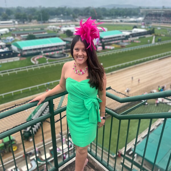 L17 Pink Kentucky Derby Hat, Church Hat, Wedding Hat, Easter Hat, Tea ...