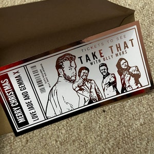 Personalised Foiled Golden Ticket, Custom Event Ticket, Concert Ticket ...