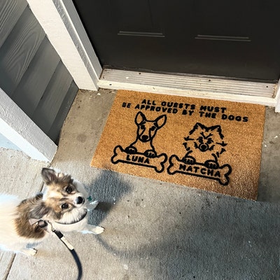 Custom Dog Doormat, Custom Dog Door Mat, Dog Rug, Funny Dog Doormat ...