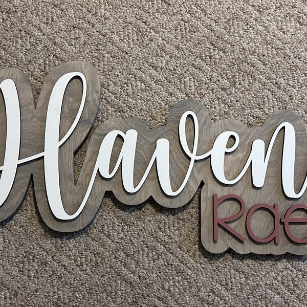Name Sign for Nursery, Wooden Letters, Name Sign, Nursery Letters, Wall ...