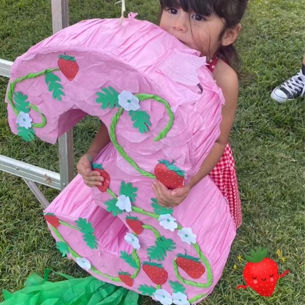 Strawberry Piñata Fruit Party Birthday - Etsy