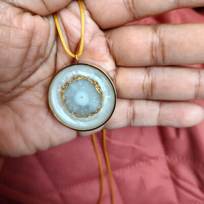 Extremely Powerful 5G EMF Orgonite Protection Necklace, Solar Quartz ...