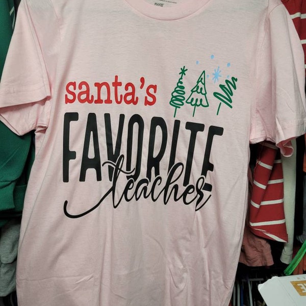 Santa's Favorite Teacher SVG PNG PDF, Merry Teacher Svg, Teacher Svg ...