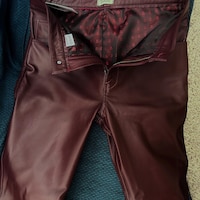 Leather Jeans Leder Pant With Side Stretch Panel Nice Knee Detail and ...