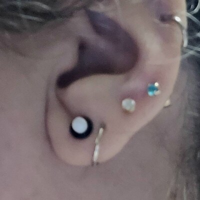 White Non-flare Acrylic Ear Plugs Stretchers Gauges Pair/kit 14g 12g ...