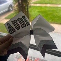 Captain Cheer Bow/ Your Text on Cheer Bow/ Senior Cheer Bow/ Custom ...