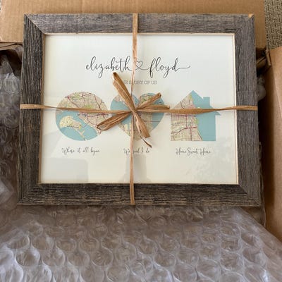 Map Wedding Gift Groom Gift From Bride, Personalized Gift for Husband ...