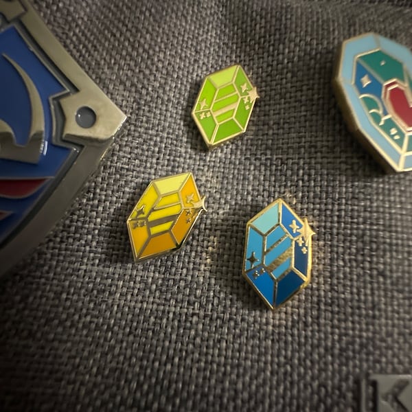 Mini Gem Pins | Crystal Cute Mini Multicolor Gamer Diamond Enamel Pins ...