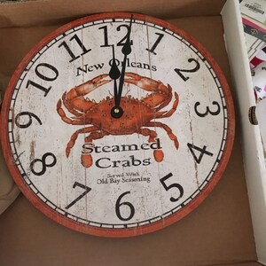 Crab Clock Personalized Crab Clock - Etsy