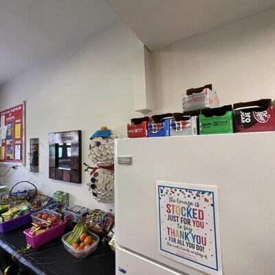 Teacher's Lounge Sign, Lounge Stocked Sign Refrigerator Stocked Sign ...